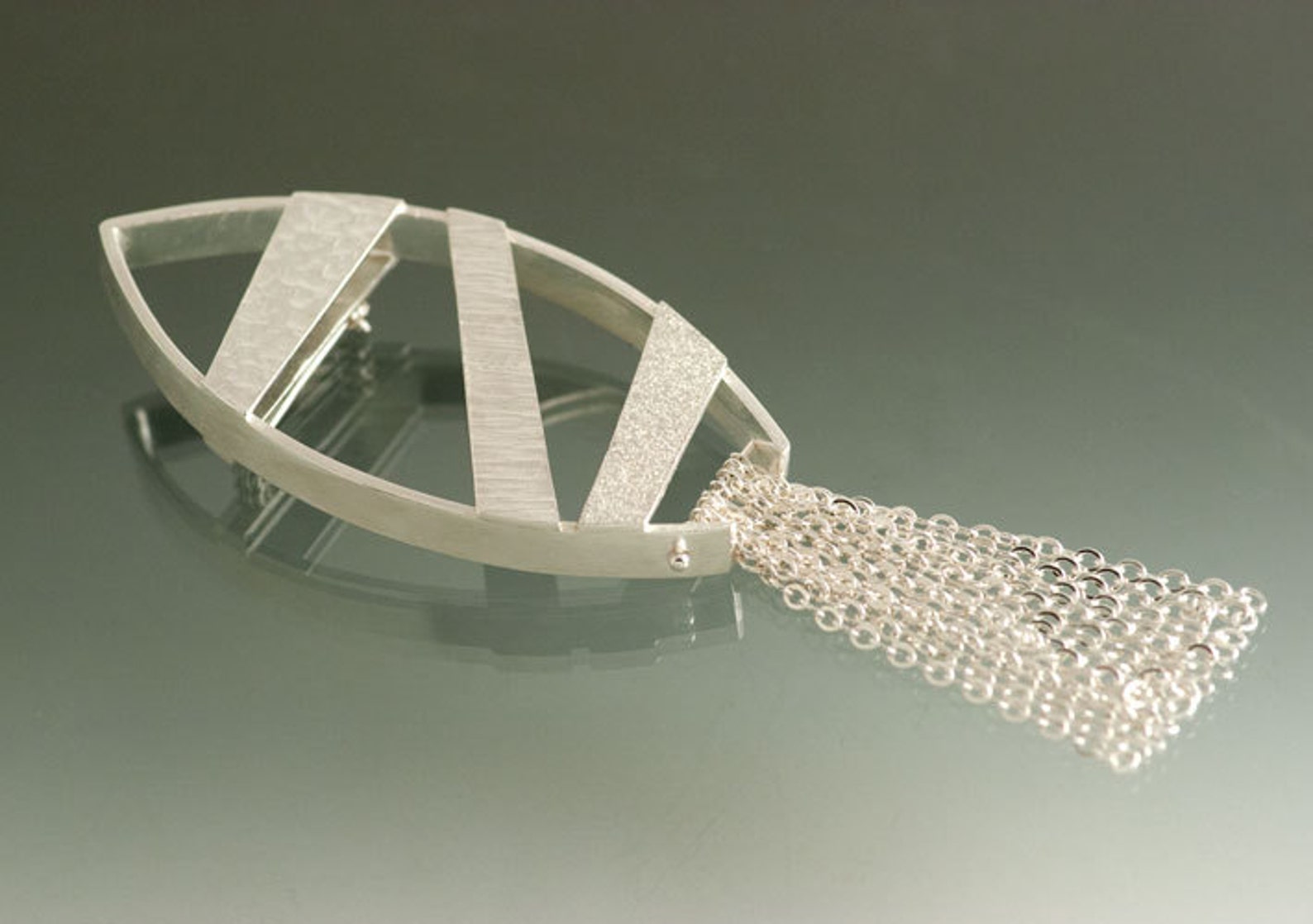 RocketShip and Boat Brooch in Sterling Silver One of a Kind | Etsy