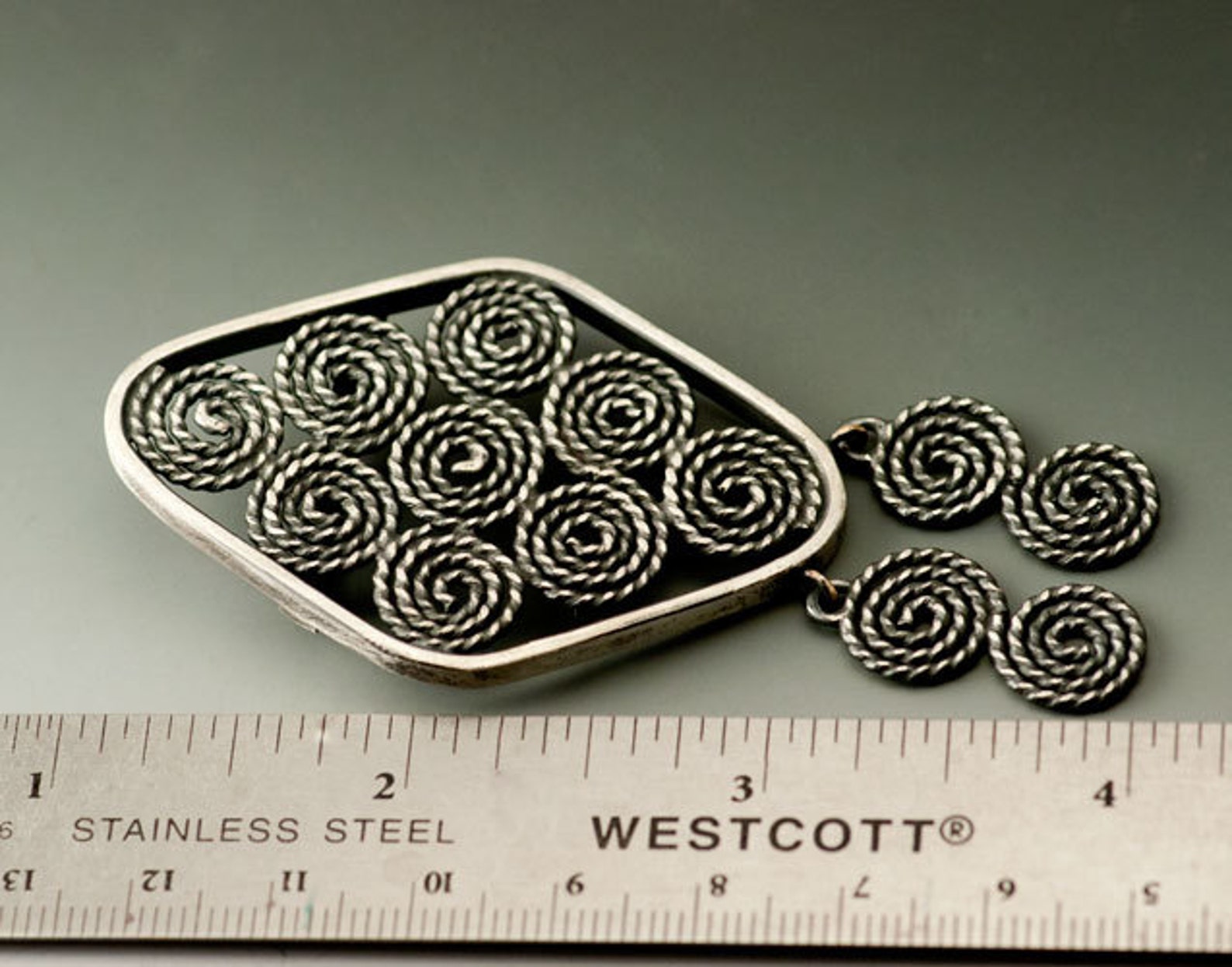 Sterling Silver Swirls and Spirals Brooch One of a Kind - Etsy