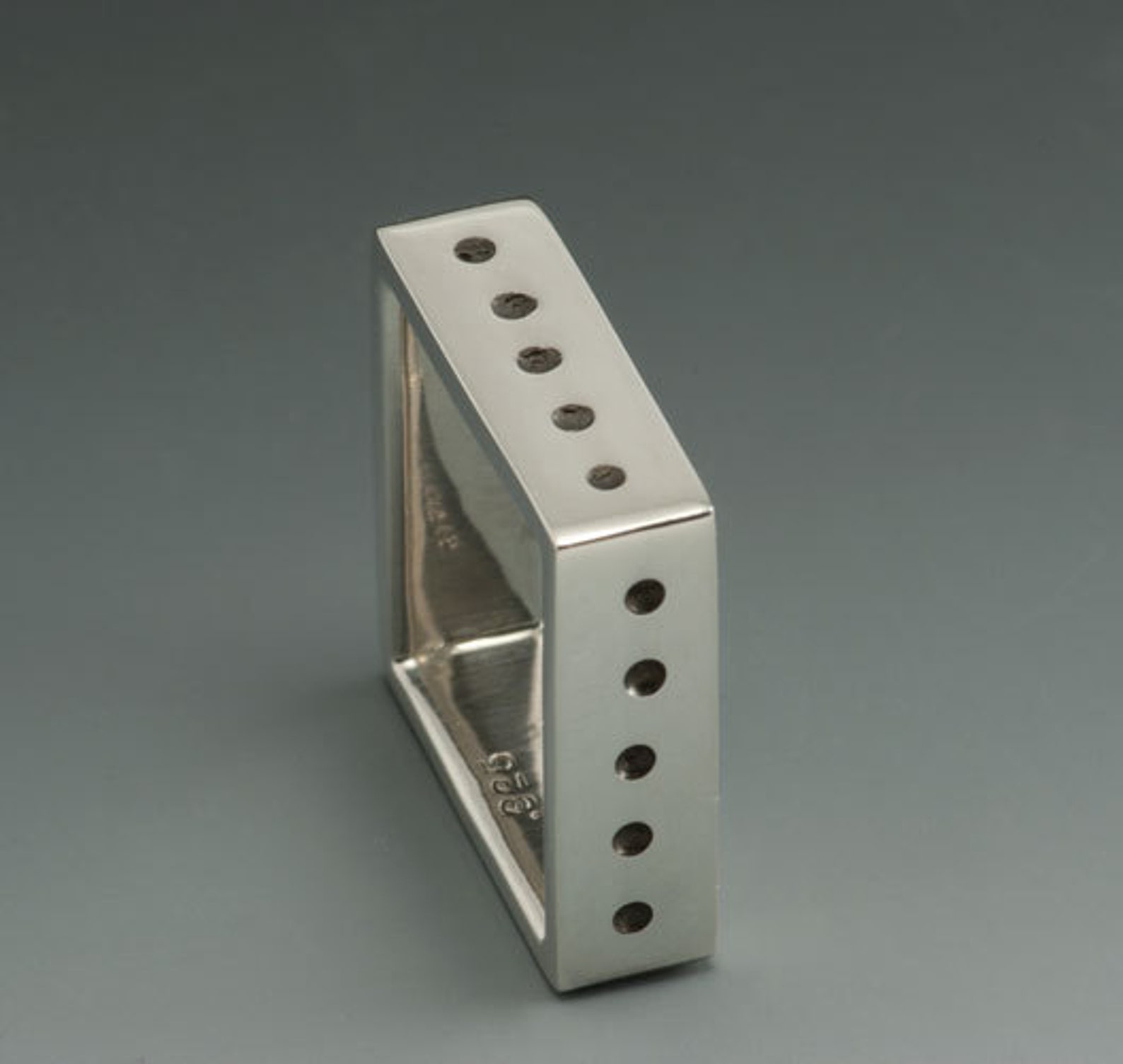 Wedding Ring Sterling Silver Square Shaped With Dot Pattern - Etsy