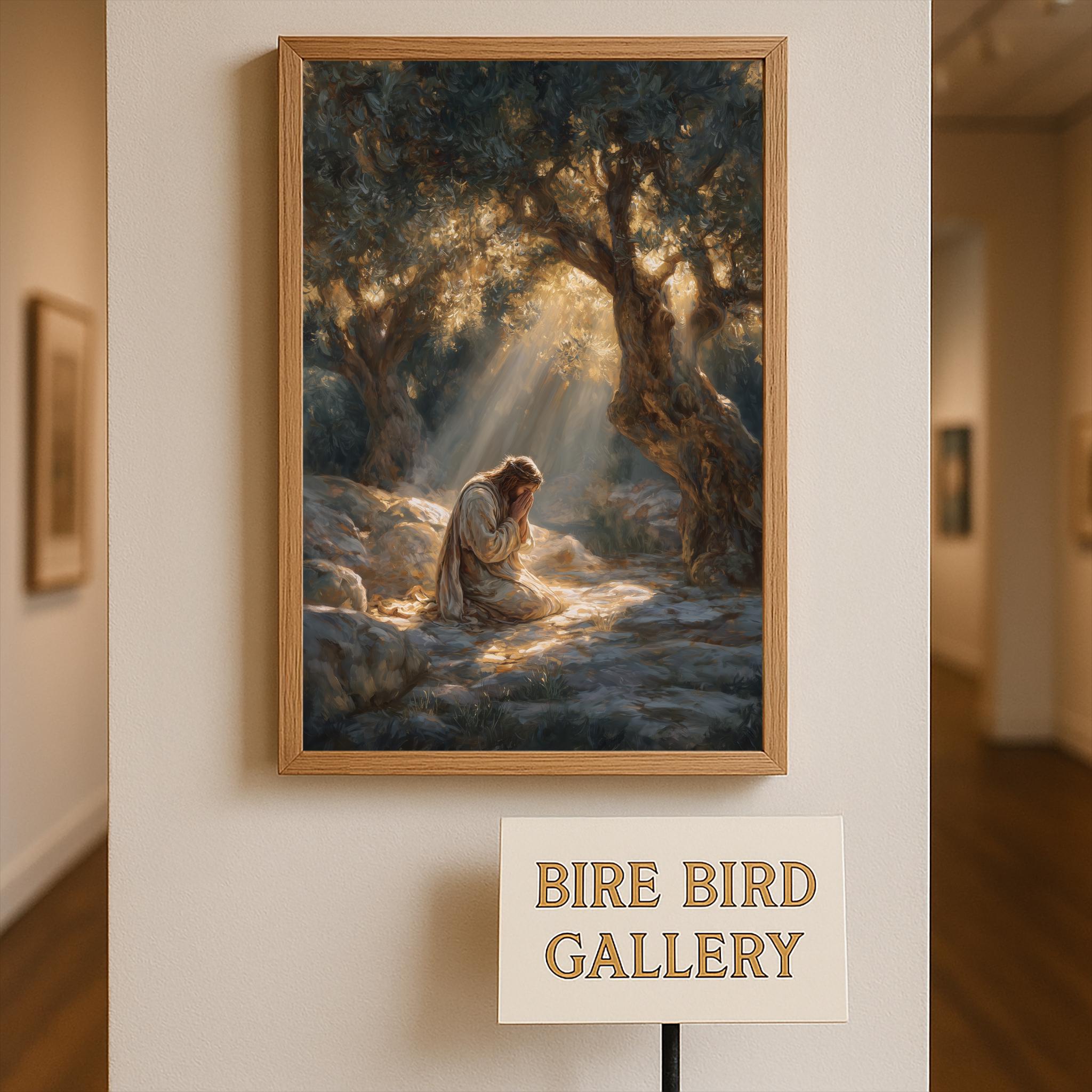 Jesus Praying at Gethsemane Olive Trees – Inspiring Christian Wall Art ...