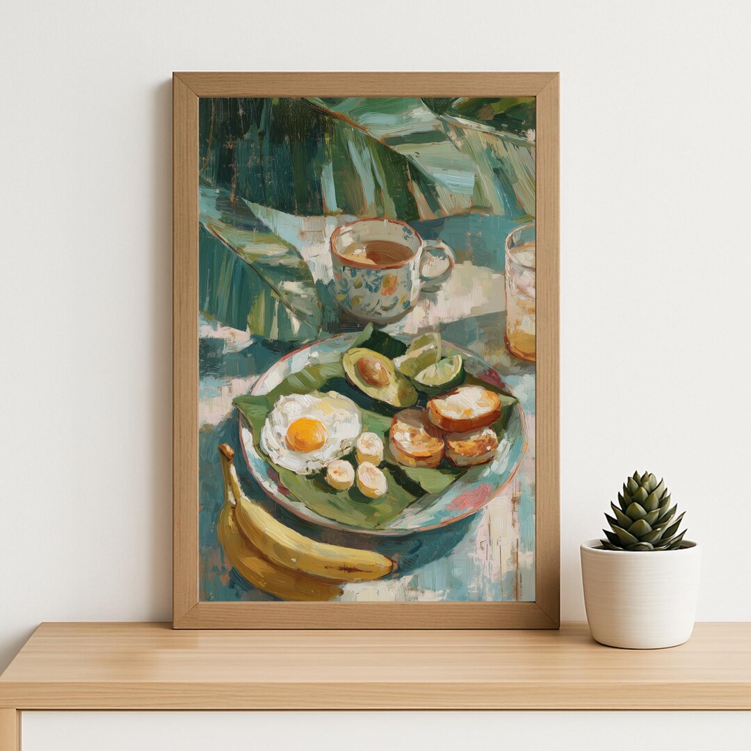 Singapore HDB City Wall Art: Tropical Apartment Life Oil Painting With ...