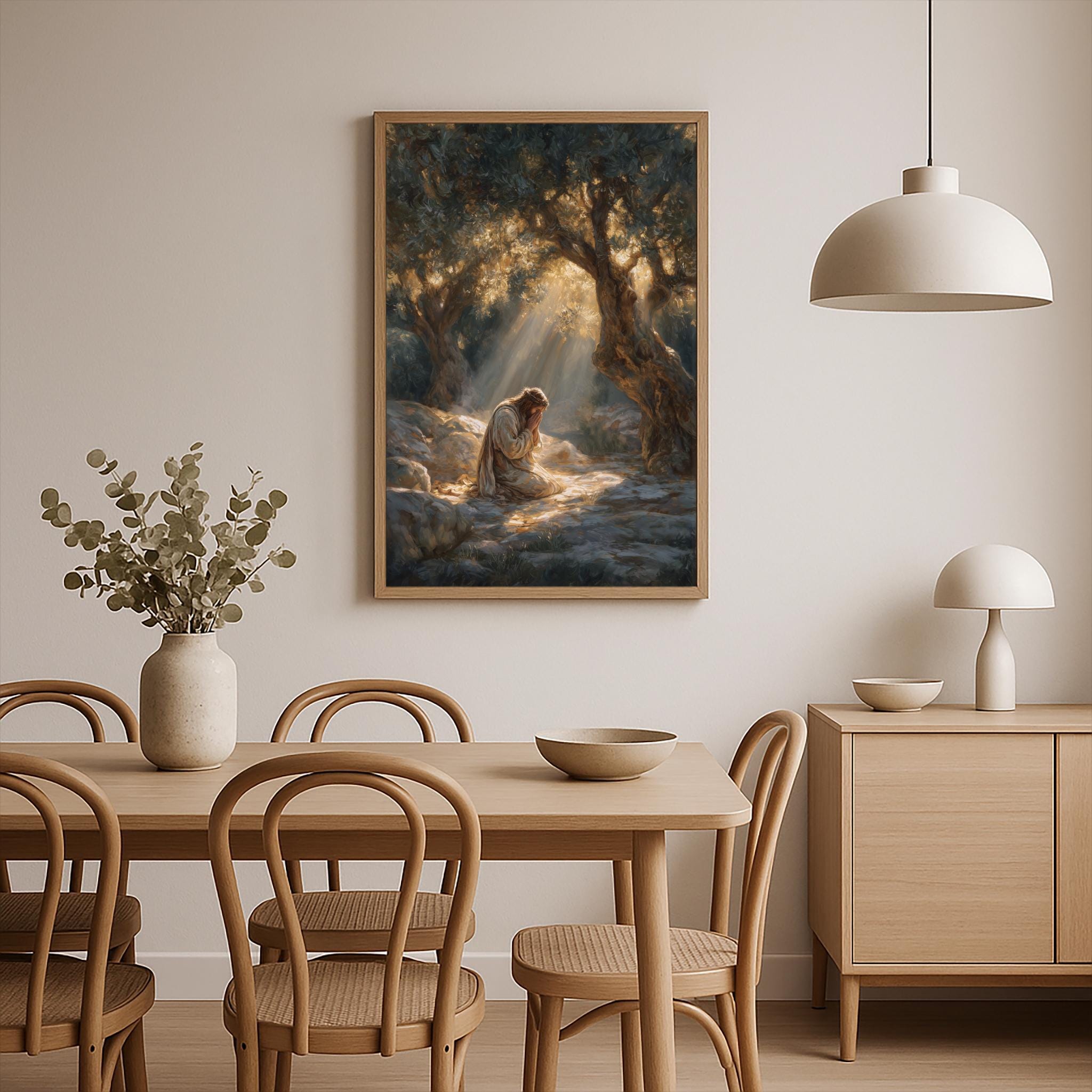 Jesus Praying at Gethsemane Olive Trees – Inspiring Christian Wall Art ...