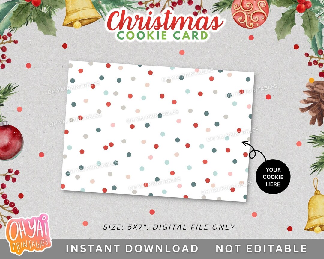 Christmas Box Backer, Printable Christmas Box Backer, Christmas Cookie ...