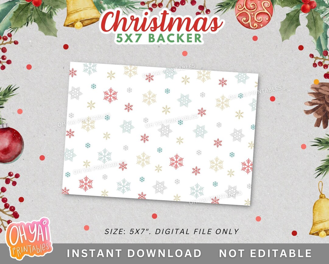 Christmas Box Backer, Printable Christmas Box Backer, Christmas Cookie ...