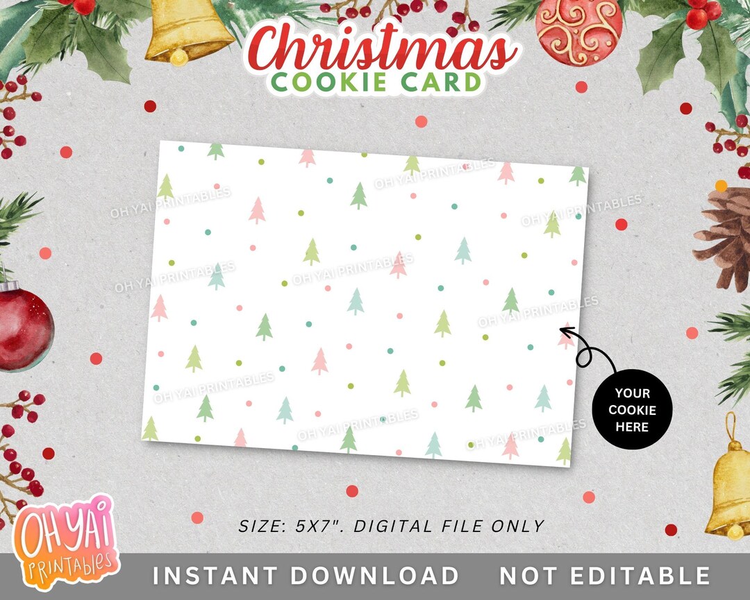 Christmas Box Backer, Printable Christmas Box Backer, Christmas Cookie ...