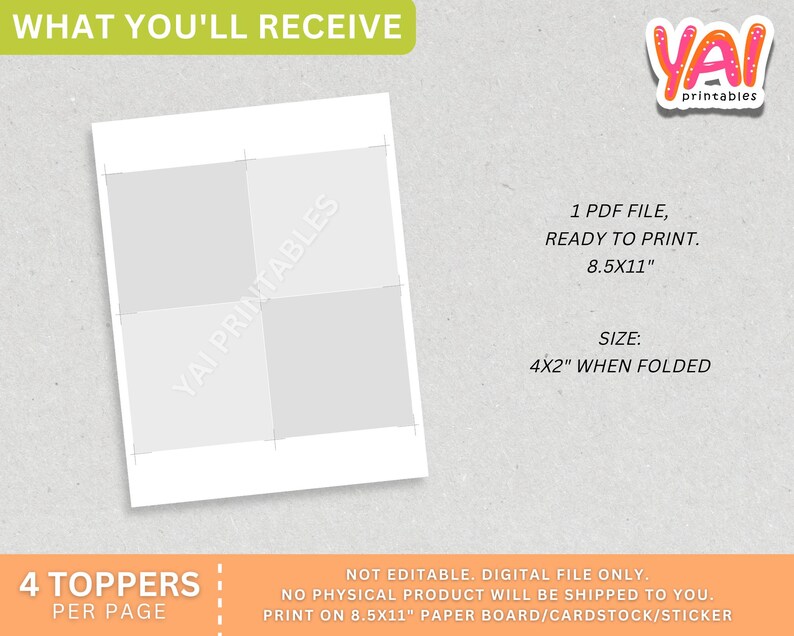 4" Graduation Bag Topper, Printable Graduation Bag Topper, Kinder Grad ...