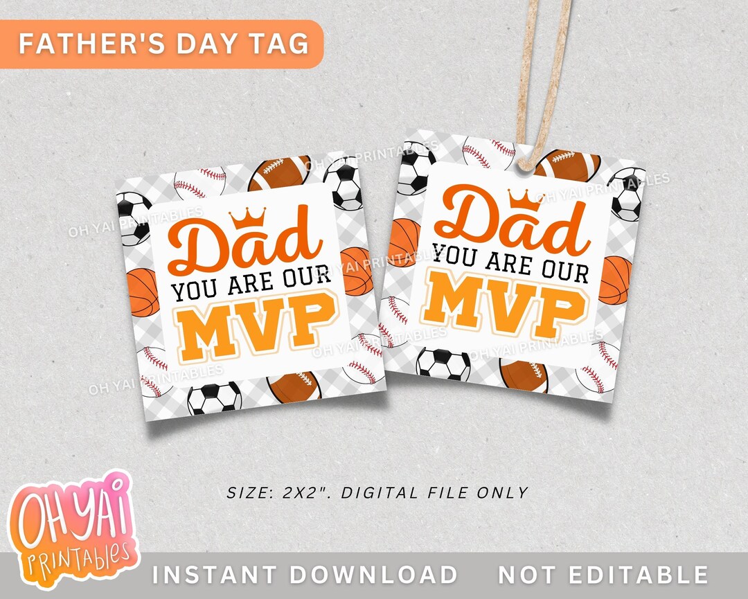 Father's Day Tag, Printable Father's Day Tag, Father's Day Gift Tag ...