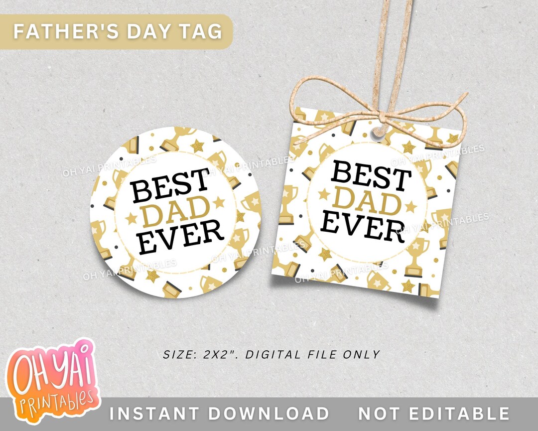 Father's Day Tag, Printable Father's Day Tag, Father's Day Gift Tag ...