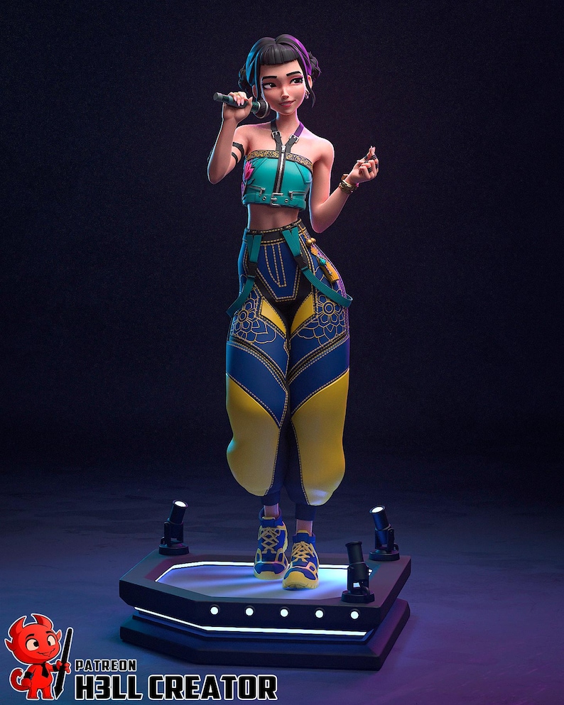 Zoey K/pop Demon Hunters Figure | Stylish Anime Singer Statue | Hand ...