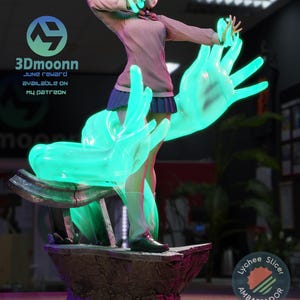 Momo Ayase Statue – Dandadan Anime Resin Figure – Hand-painted ...