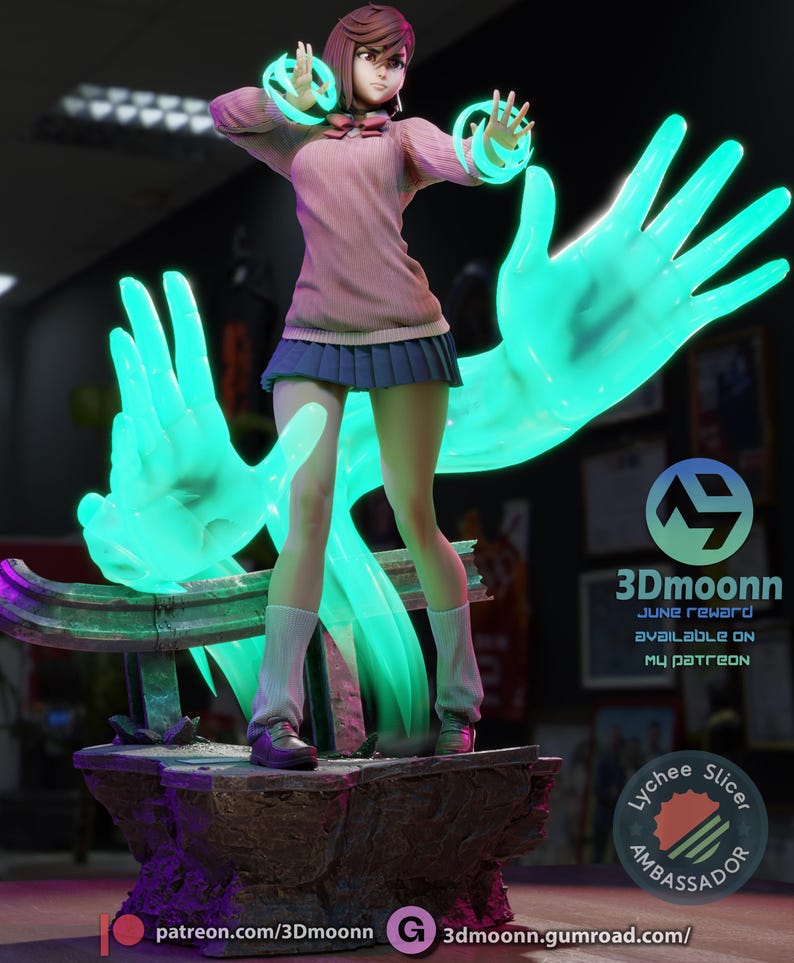 Momo Ayase Statue – Dandadan Anime Resin Figure – Hand-painted ...