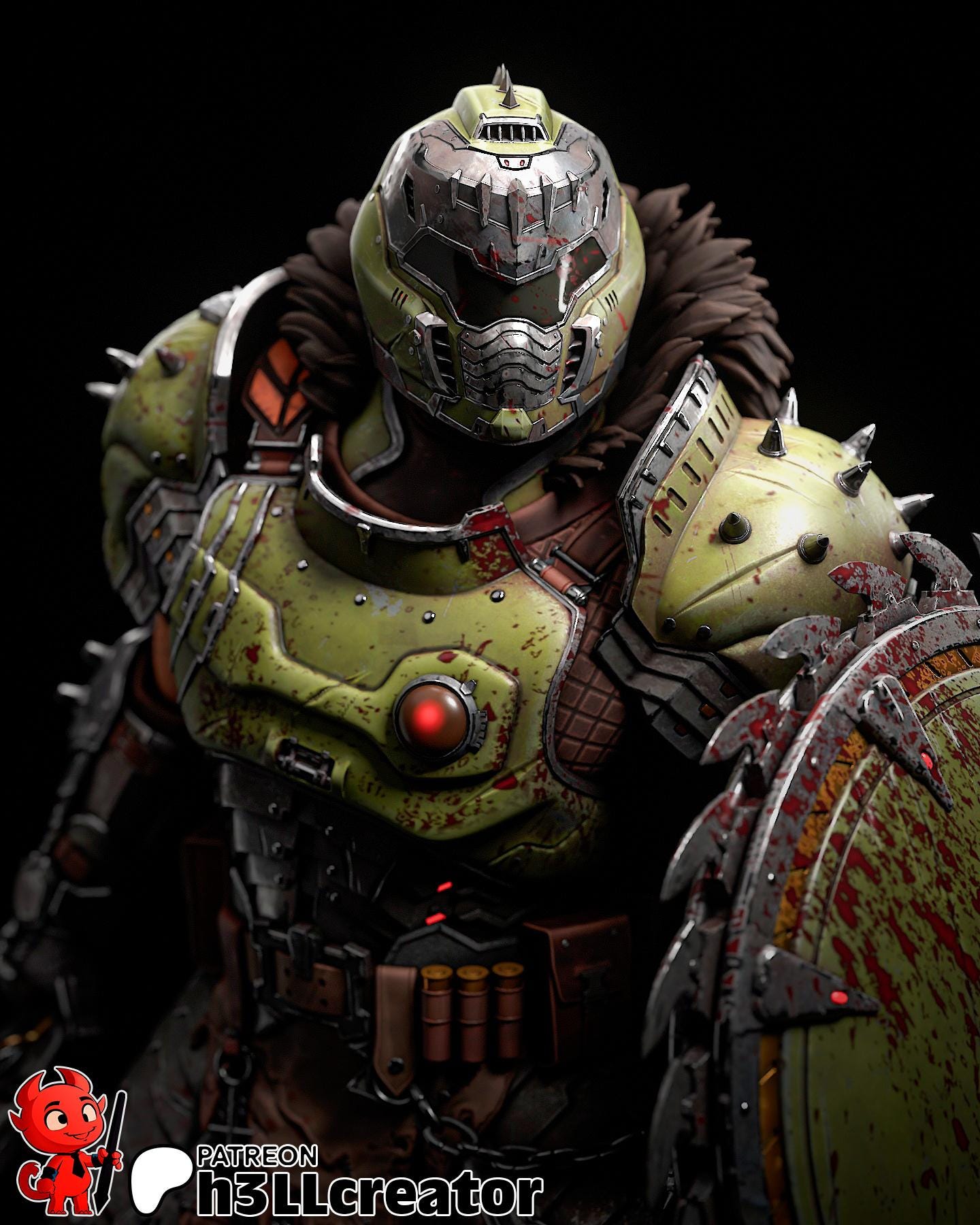 Doom Eternal Slayer Figure - Doomguy Statue - Doom the Dark Ages Figure ...