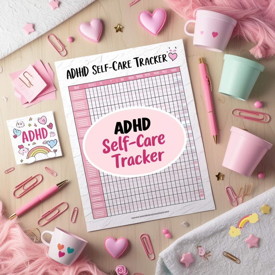 ADHD Self-care Tracker Printable | Daily Wellness Journal | Mood Meals ...