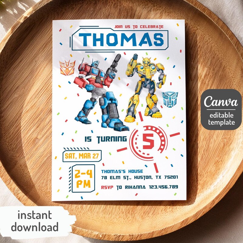 Transformer Template - Etsy