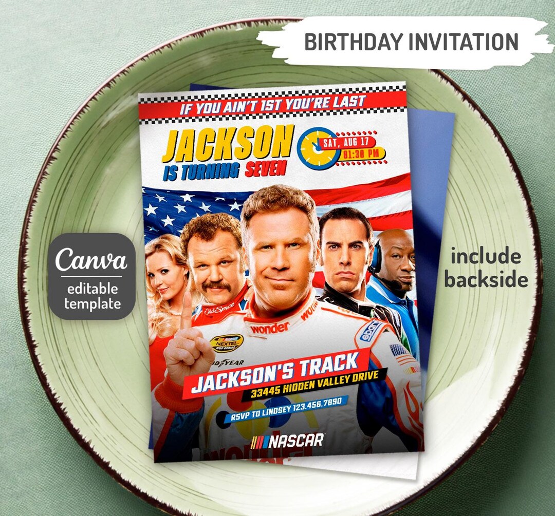 Nascar Birthday Invitation, Shake N Bake Party, Editable Template ...