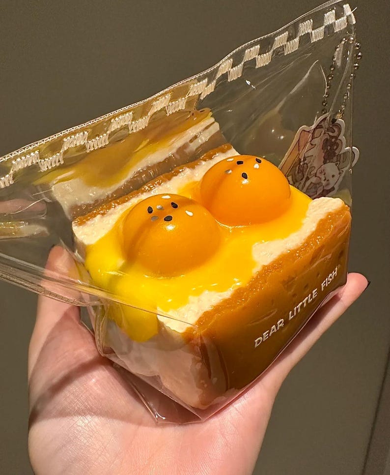 Soft-boiled Egg Toast Squishy Toy | Stress Reliever | Tabasquishy | Tus ...