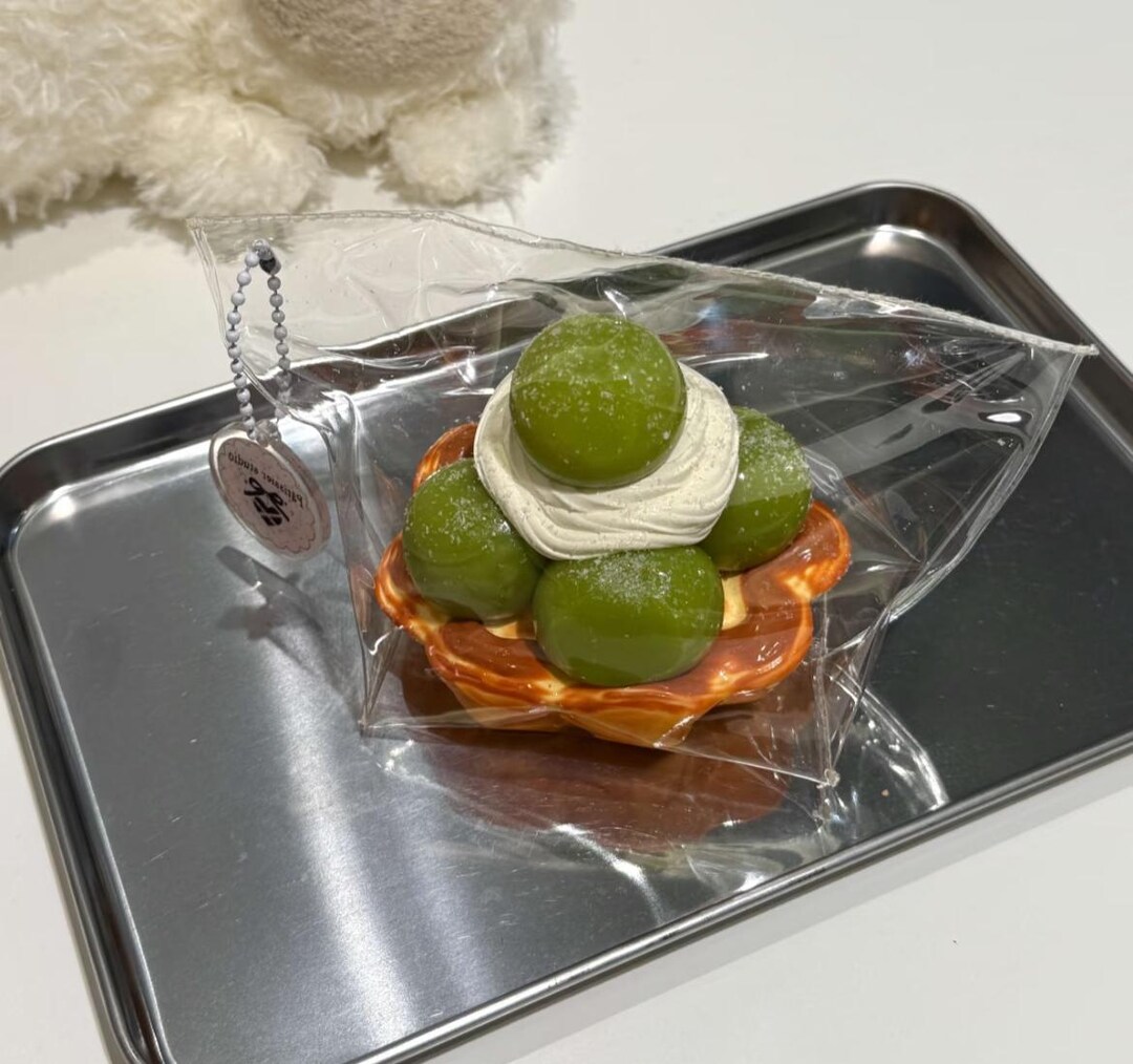 Green Grapes Egg Tart Squishy Toy: Kawaii Stress Reliever - Etsy