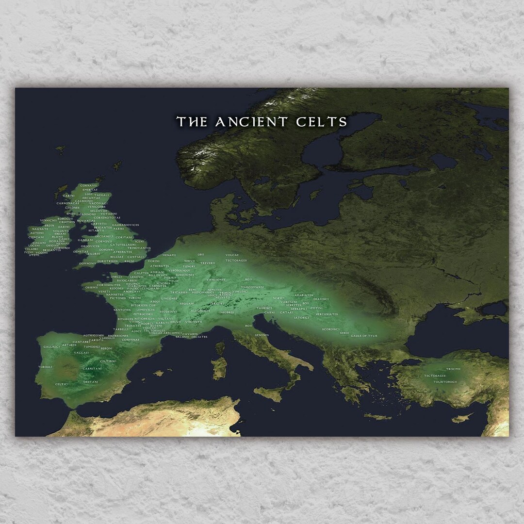 Map of Ancient Celtic Tribes - Etsy