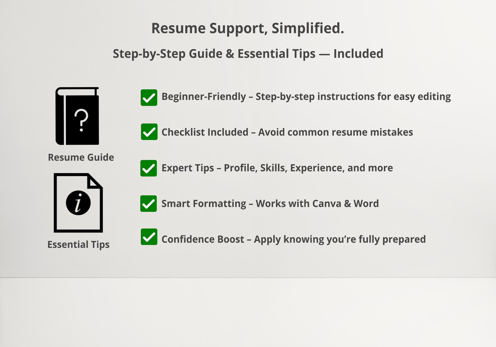 Modern One Page Resume Template With Photo + Free Cover Letter | Ats ...
