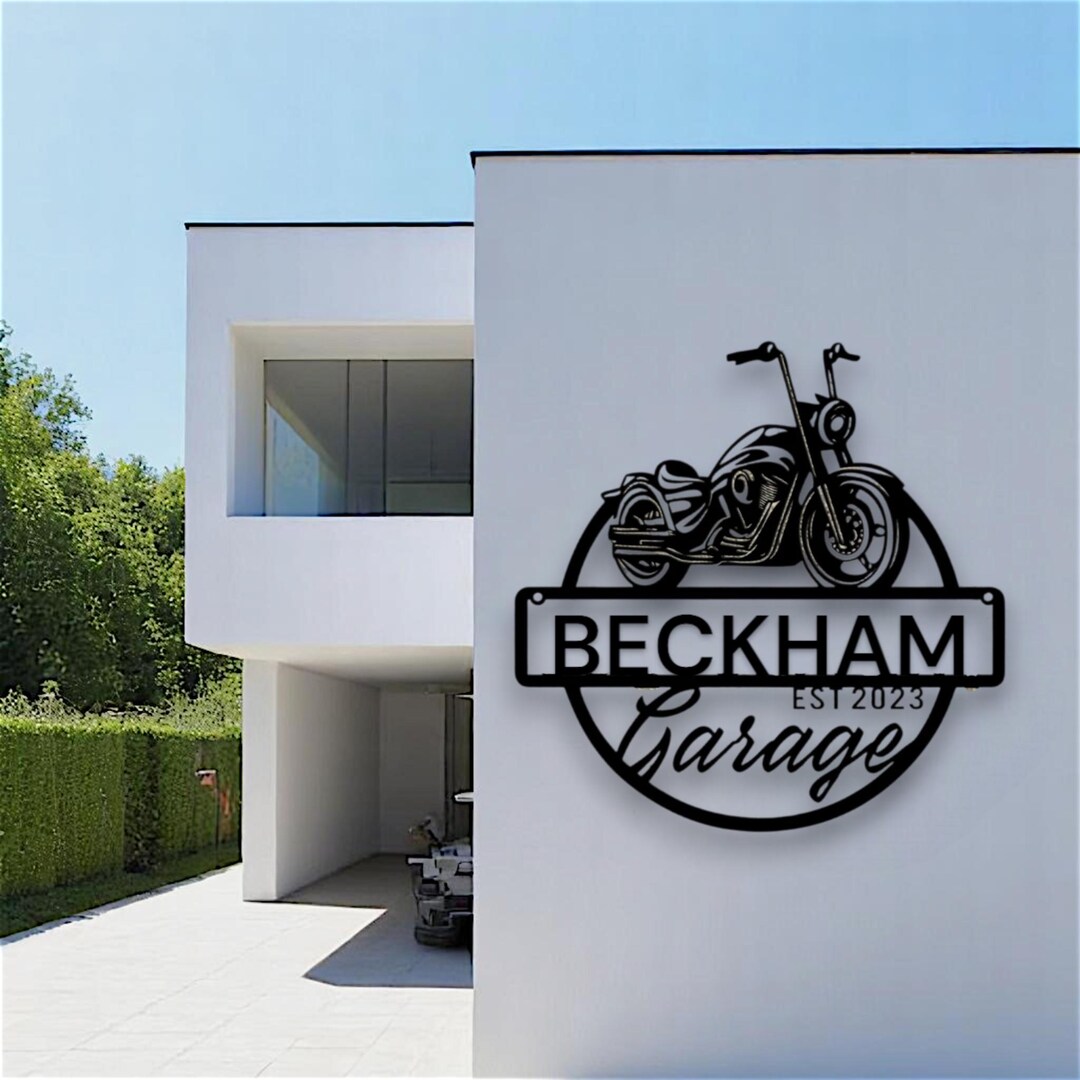 Motorcycle Garage Sign, Laser Cut Metal Sign, Unique Wall Decor, Metal ...