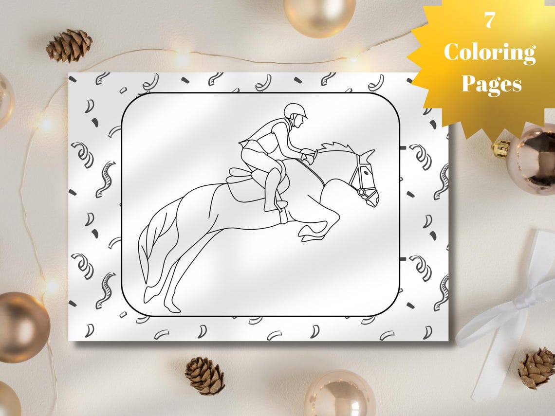 Editable Horse Coloring Sheet Pages Template Birthday Activity Decor ...