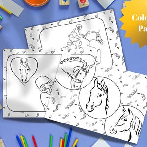 Editable Horse Coloring Sheet Pages Template Birthday Activity Decor ...