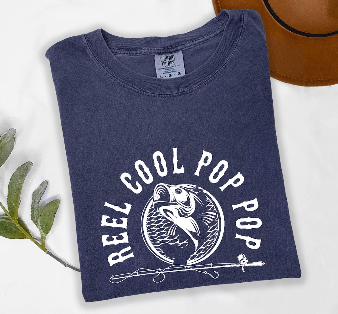 Reel Cool Pop Pop Shirt for Men, Pop-pop Fishing T-shirt, Pop Fisherman ...