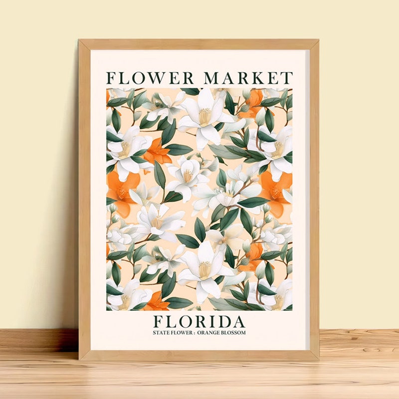 Flower Market Print - Etsy