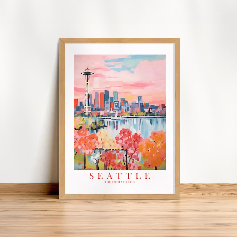 Seattle Poster - Etsy