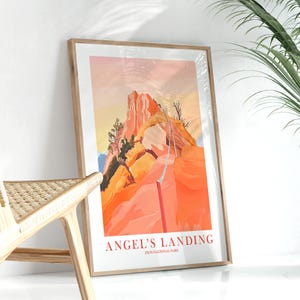Angels Landing Print, Zion National Park Poster, Gift Student Utah ...