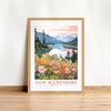 Maine Pink Orange Retro Travel Poster Pine Tree State Print Motto ...
