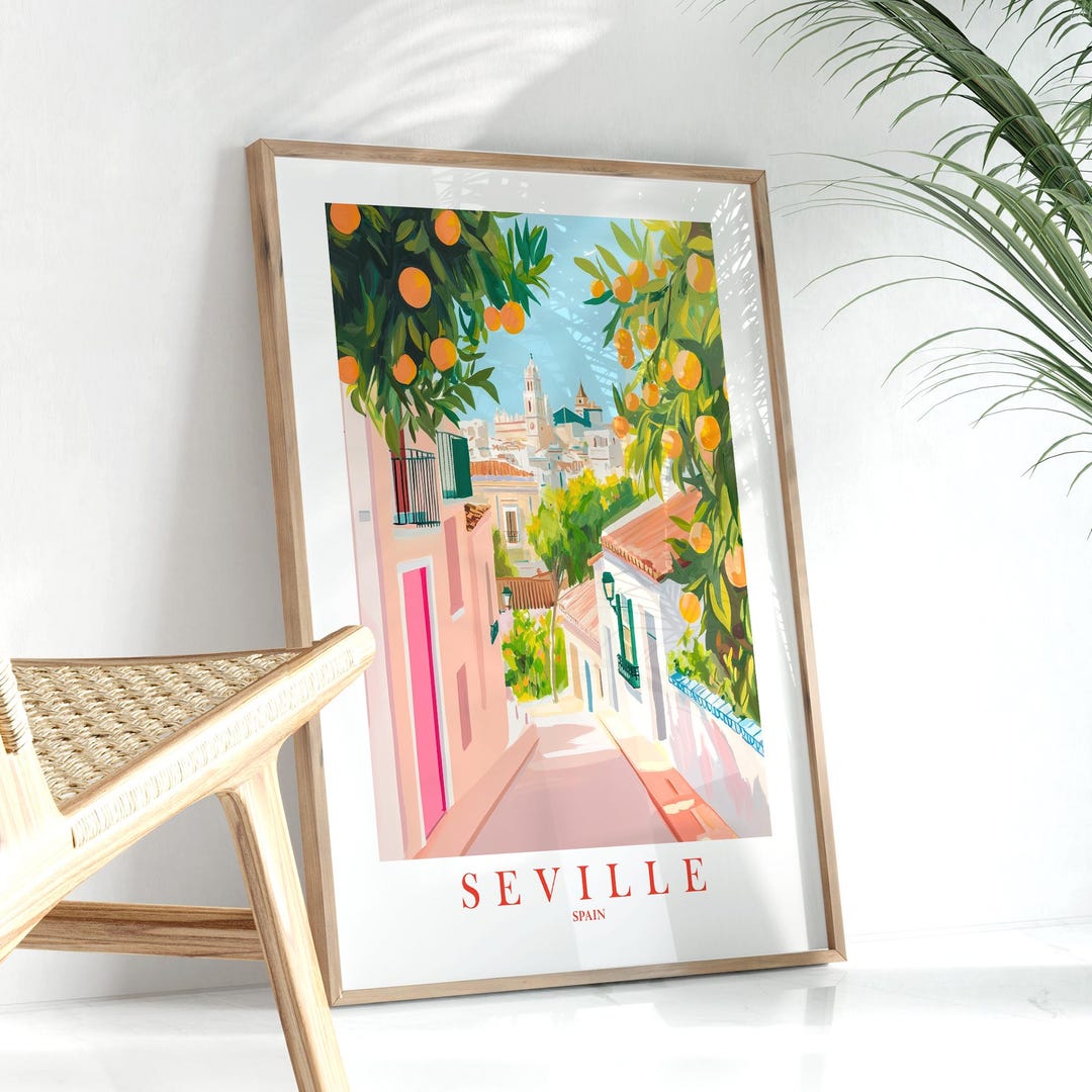 Seville Spain Travel Print, Europe Wall Art Gift Plaza De Espana ...