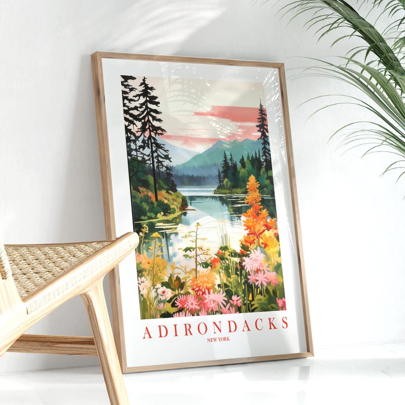 Adirondack Park Print New York - Etsy