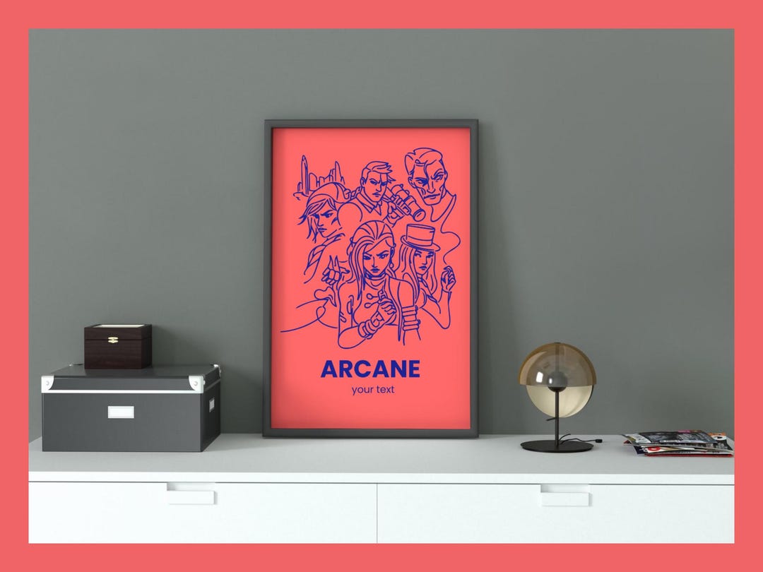 Minimalist Arcane Poster A3 – Arcane Series Poster – One Line Fan Art ...