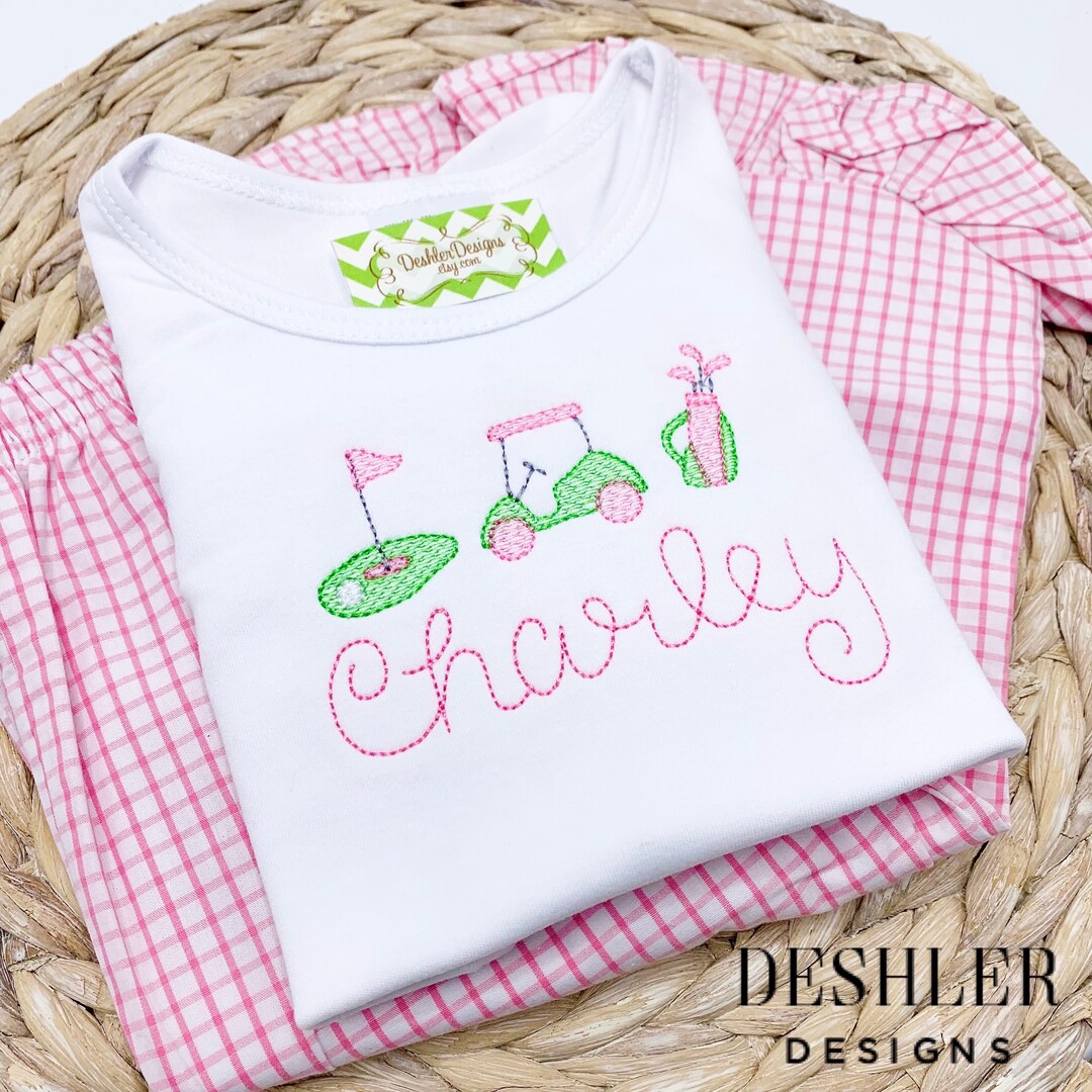 Girls Golf Outfit, Monogram Golf Shirt, Girls Golf Pants Outfit ...