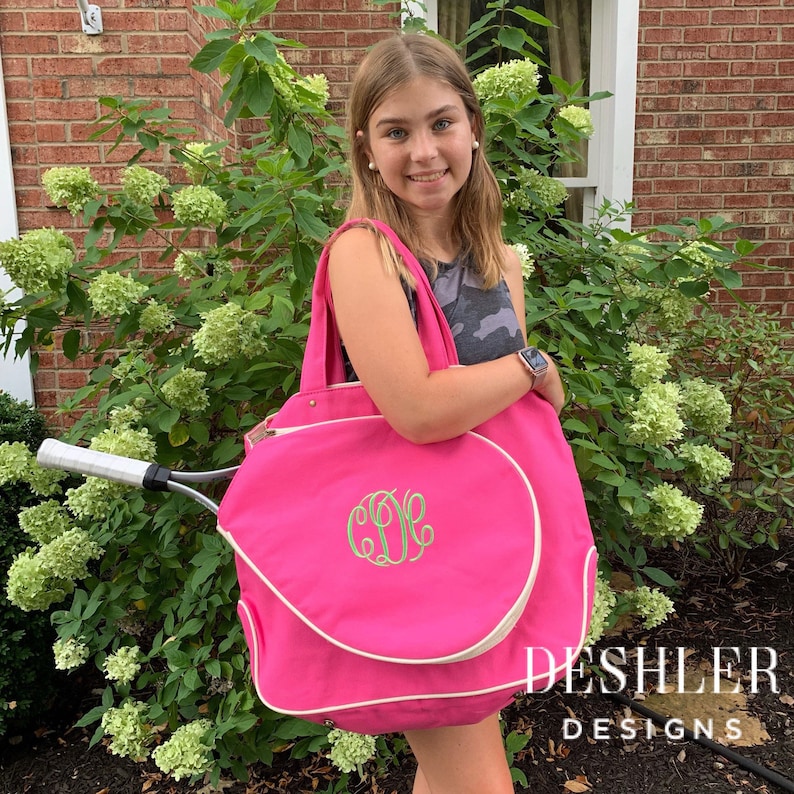 Monogram Tennis Bag, Tennis Bag, Monogrammed Tennis Bag, Tennis Gift ...