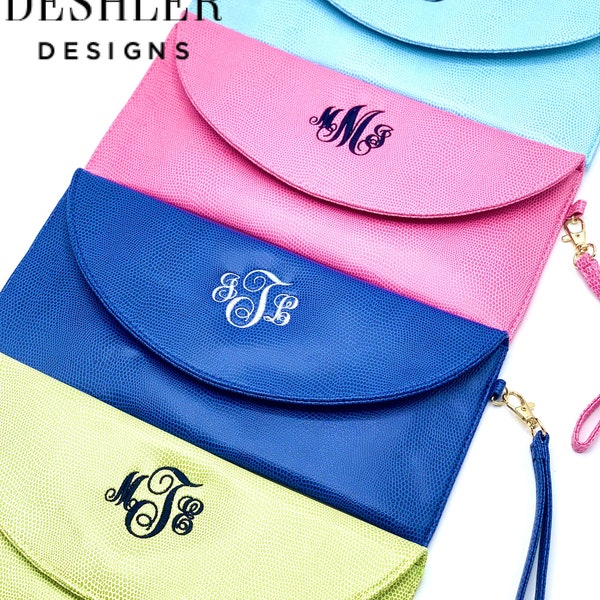 Monogram Clutch - Etsy
