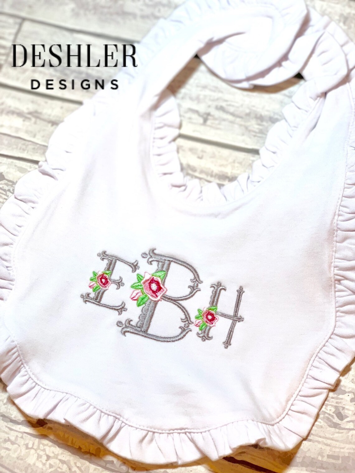 Flower Monogram Monogram With Flowers Baby Gift Set Baby - Etsy