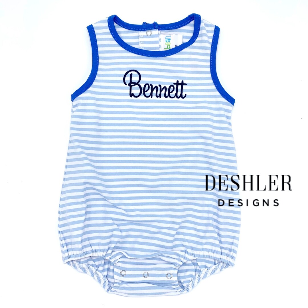 Monogram Boys Bubble, Boys Monogram Bubble, Boys Bubble, Baby Boy Outfit, Baby Boy Bubble ...