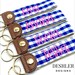 Gingham Key Fob, Gingham Keychain, Pink Gingham Keychain, Blue Gingham ...