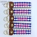 Gingham Key Fob, Gingham Keychain, Pink Gingham Keychain, Blue Gingham ...