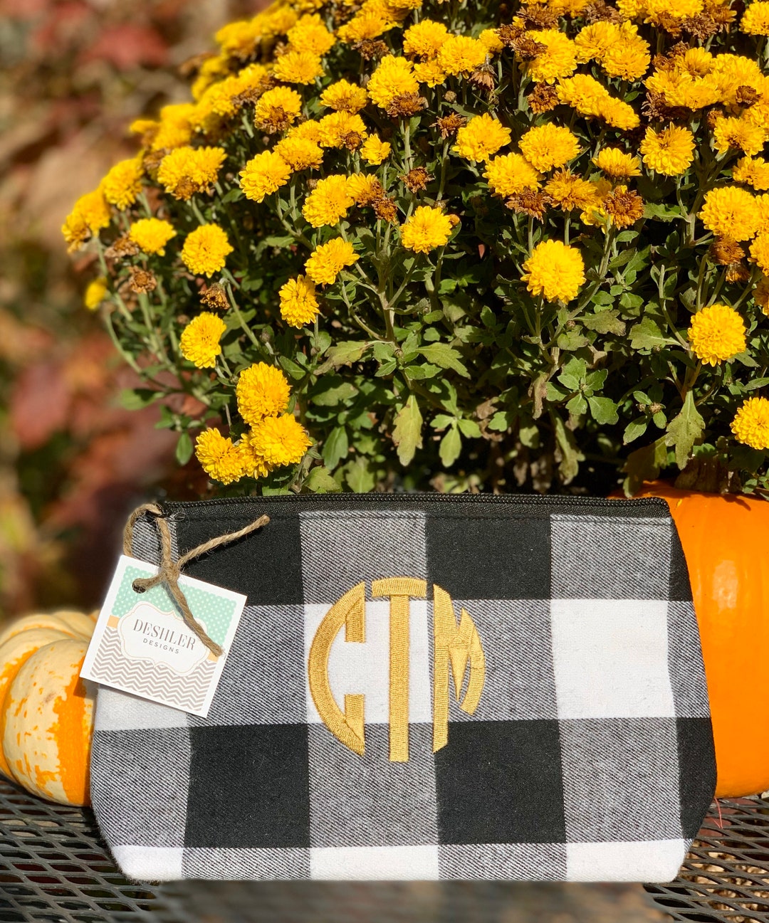 Buffalo Check Cosmetic Bag, Buffalo Plaid Cosmetic Bag, Buffalo Check ...