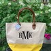 Monogram Tote Monogram Tote Bag Monogrammed Tote - Etsy