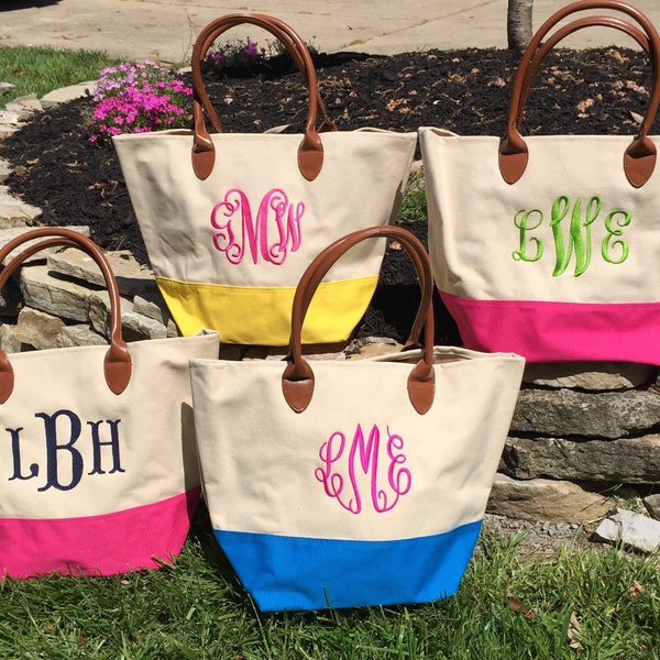 Monogram Tote Bag - Etsy