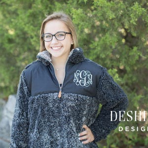Monogram Sherpa, Monogram Sherpa Pullover, Sherpa Pullover, Monogrammed ...