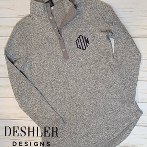 Monogrammed Tunic, Monogram Tunic, Hingham Tunic, Monogram Heathered ...