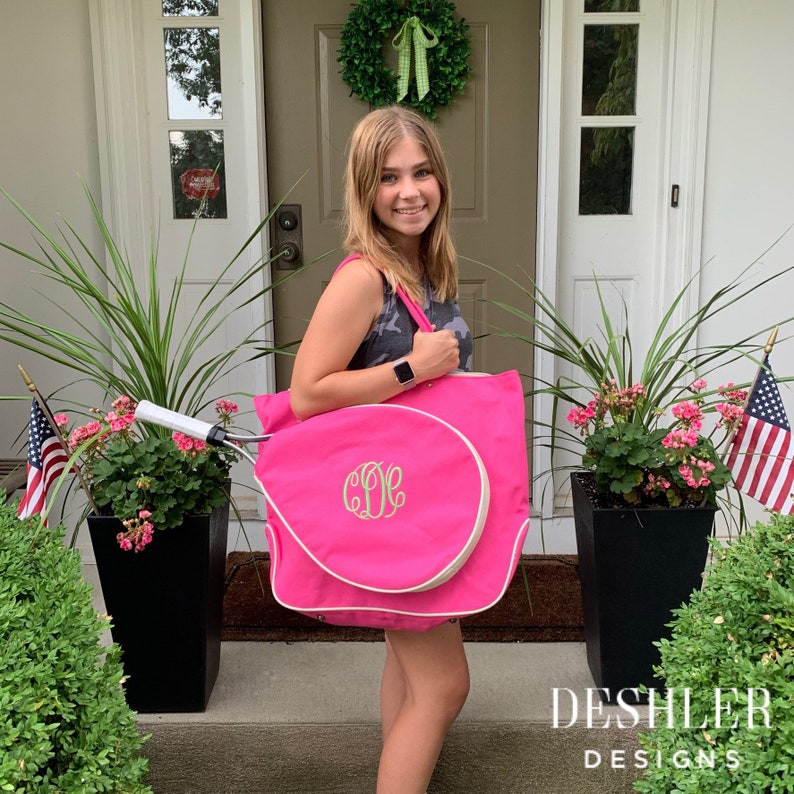 Monogram Tennis Bag, Tennis Bag, Monogrammed Tennis Bag, Tennis Gift ...