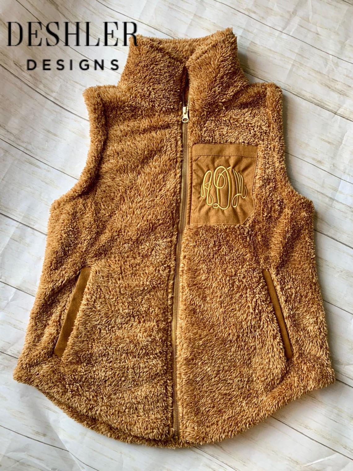 Sherpa Vest Monogram Sherpa Vest Monogrammed Sherpa Vest | Etsy