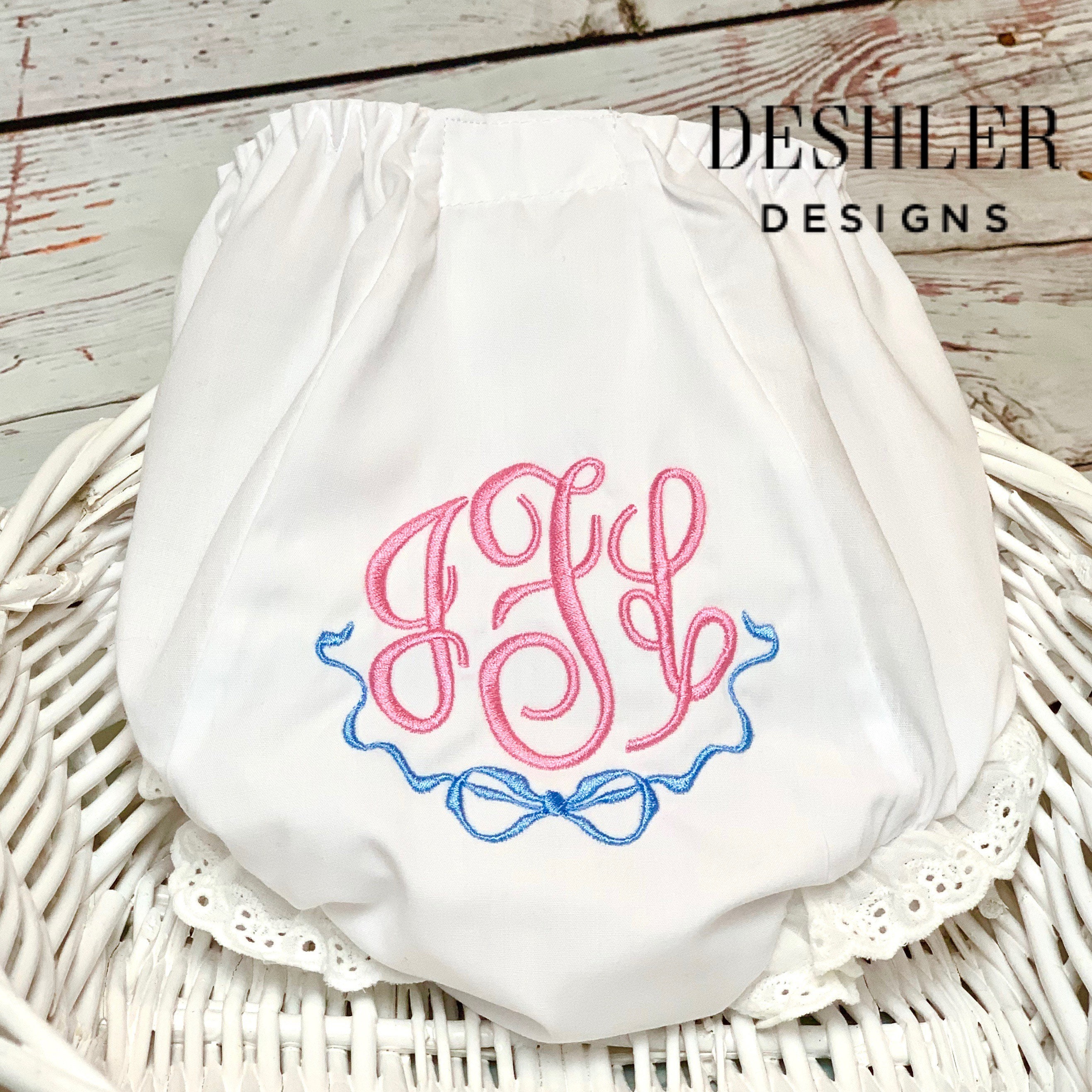 Baby Girl Bloomers, Monogram Bloomers, Girls Bloomers, Bloomers for ...