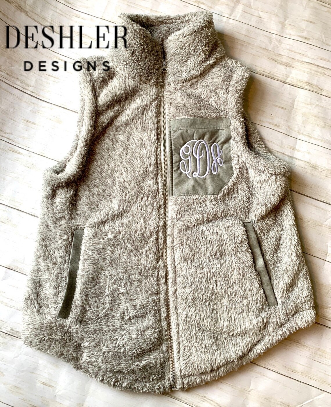 Sherpa Vest Monogram Sherpa Vest Monogrammed Sherpa Vest | Etsy
